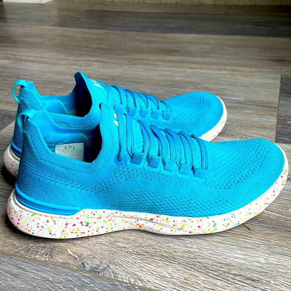 APL | Shoes | Apl Womens Tennis Shoes 55 Teal With Rainbow Paint ...